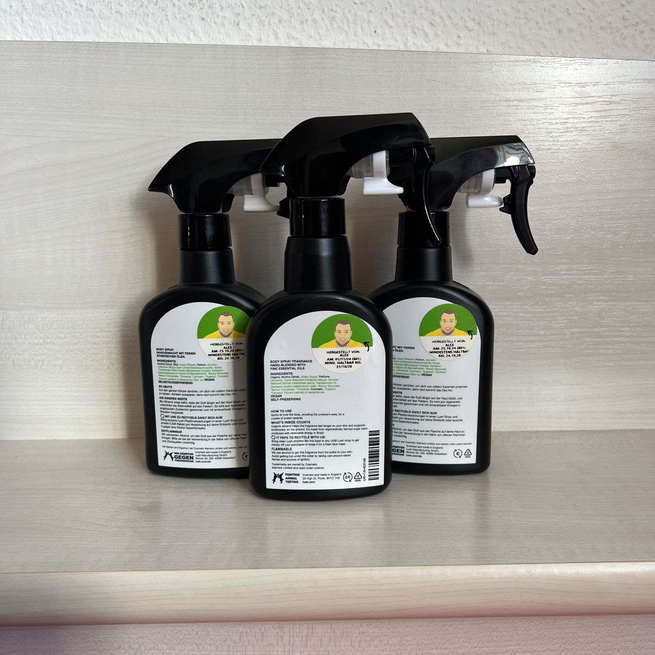 3x Sticky Dates, Lush, 200ml Body Spray (Neu und originalverpackt) in ...