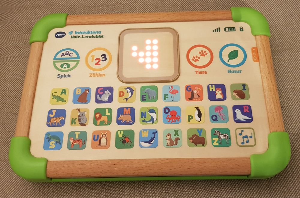 V- Tech Interaktives Lerntablet Holz Zahlen Spiele Tiere | Kaufen auf ...