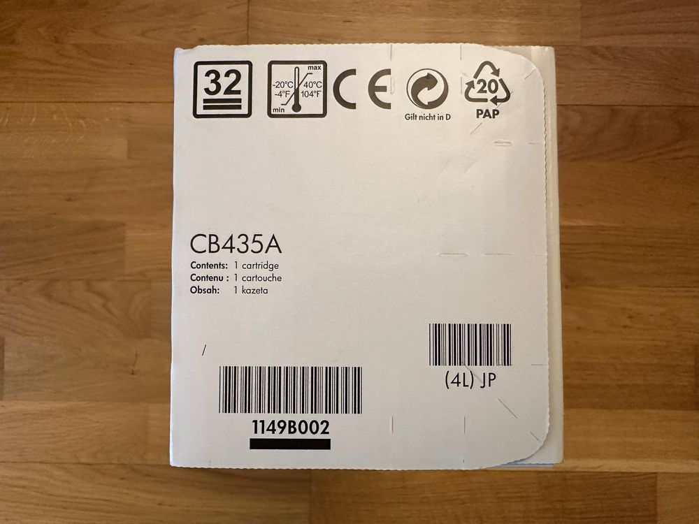 Original ungeöffneter HP Toner 35A ( CB435A ) (Neu und originalverpackt ...