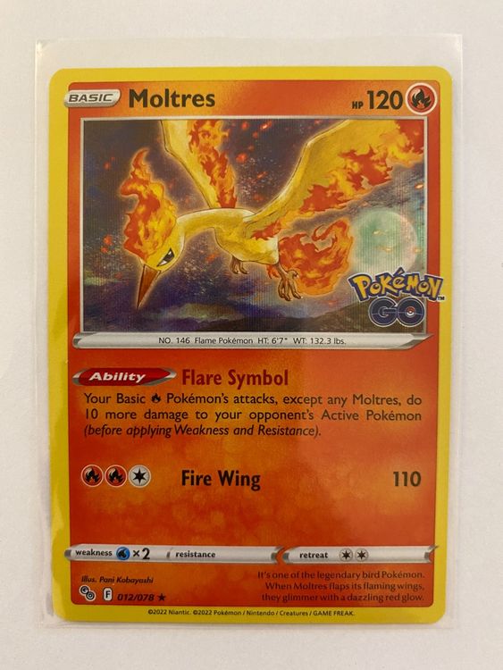 Pokemon Moltres 012/078 Holo Pokemon Go EN | Kaufen auf Ricardo