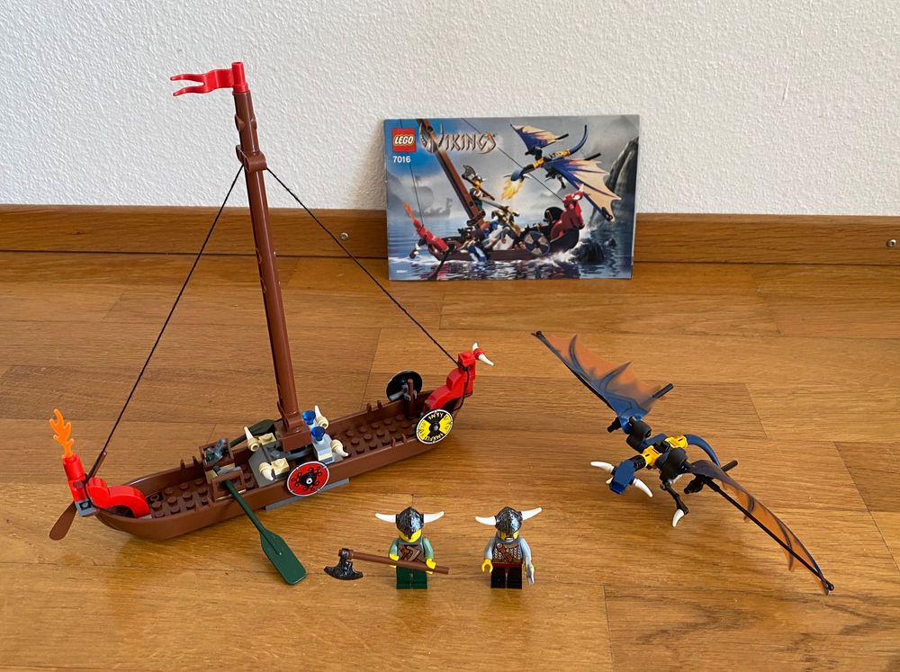 Lego Wikinger Vikings 7016 Wikinger-Boot und Flugdrache kpl. (Gebraucht ...