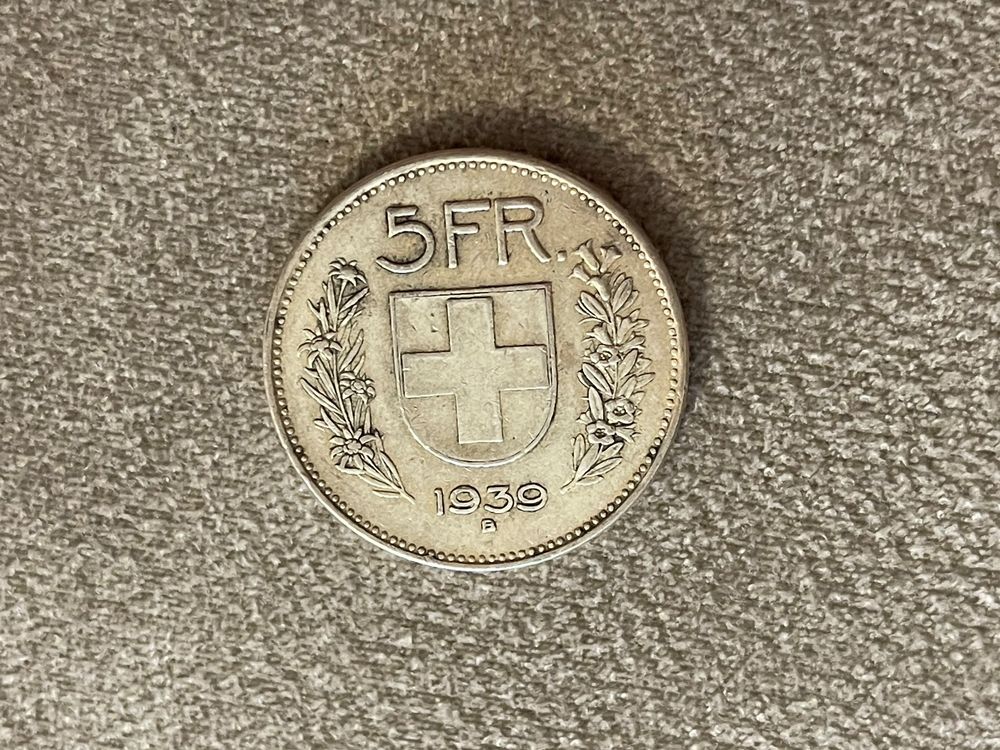 5 Franken 1939 Silbermünze | Kaufen auf Ricardo