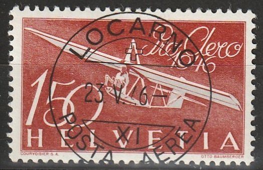 Sondermarke Pro Aero 1946, mit zentr.ET-Vollstempel Locarno (Gebraucht) in Turgi für CHF 15 ...
