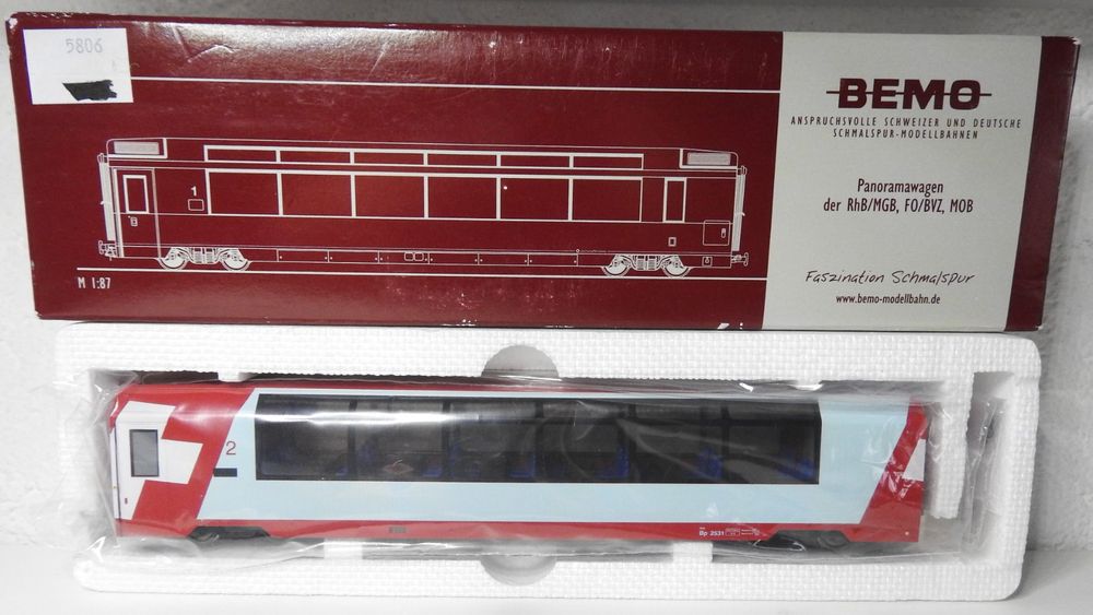 RhB Glacier Express Panoramawagen Bemo 3289 121 H0m | Kaufen auf Ricardo
