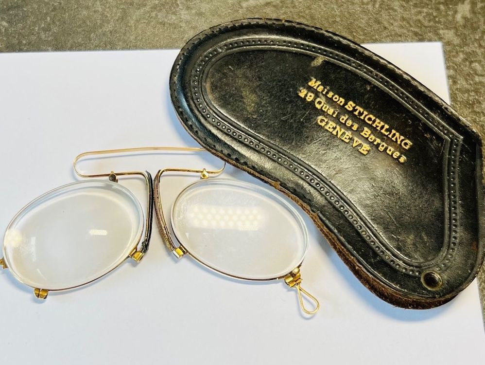 Vintage 1880s Pince Nez Or 585 14k Lentilles Clip On Verres | Kaufen ...