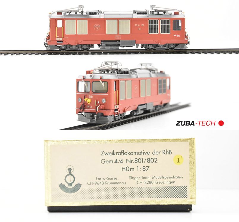 Ferro Suisse Zweikraftlokomotive Gem 4/4 der RhB H0m mit OVP (Gebraucht ...
