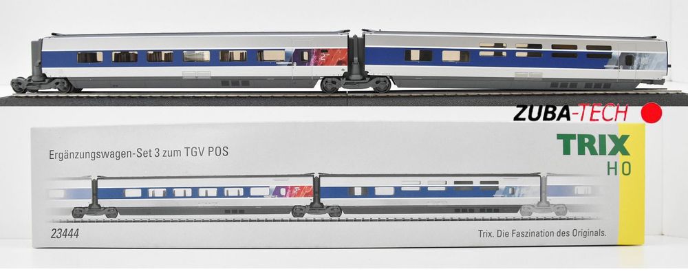 Trix 23444 Ergänzungswagen-Set 3 zum TGV POS SNCF GS mit OVP (Gebraucht ...