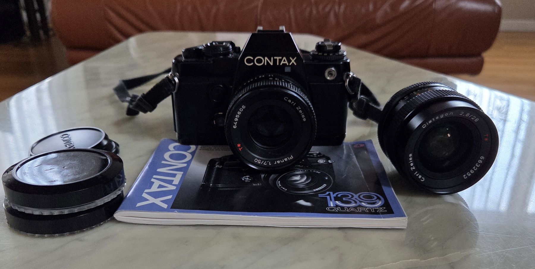 Contax 139 Quartz Carl Zeiss Planar1.7/50 & Distagon2.8/28 T (Gebraucht ...