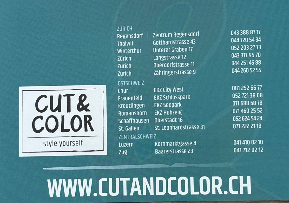 Cut&Color Gutschein im Wert von CHF 100.- (Neu und originalverpackt) in ...