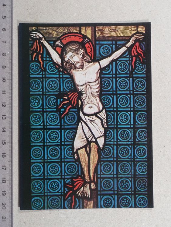 Königsfelden, Kreuzigung, Ausschnitt Glasfenster, Jesus (Gebraucht) in Lenzburg für CHF 2 – mit ...