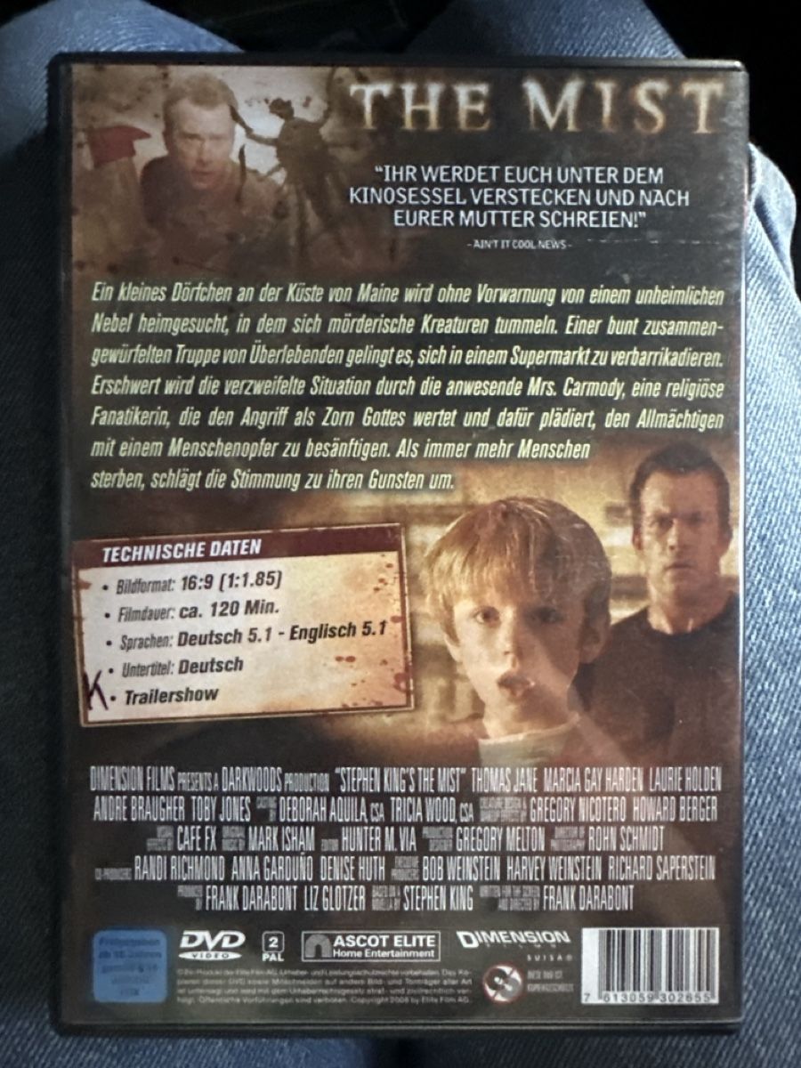DVD "The Mist" - Stephen King Horror-Klassiker, Top Zustand! (Gebraucht ...