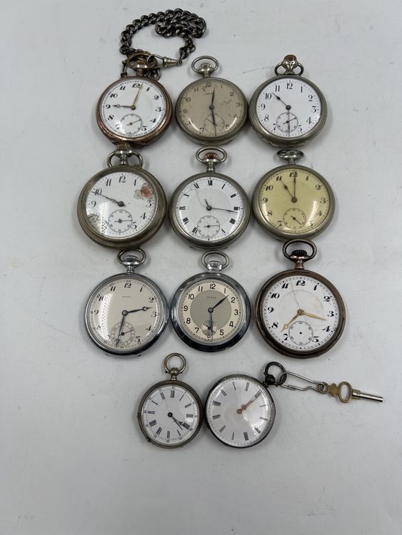 11 antike Taschenuhren, Konvolut (Gebraucht) in Sirnach für CHF 87 – mit Lieferung auf Ricardo ...