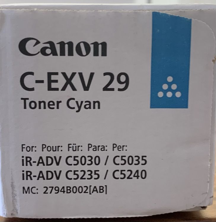 CANON C-EXV 29 Toner blau/cyan (1Stück), ca. 27000 Kop. | Kaufen auf ...