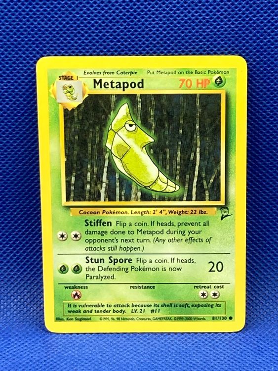 Pokemon BASE SET 2 / Metapod 81 / 130 EN - (EX) (Gebraucht) in Baar für ...