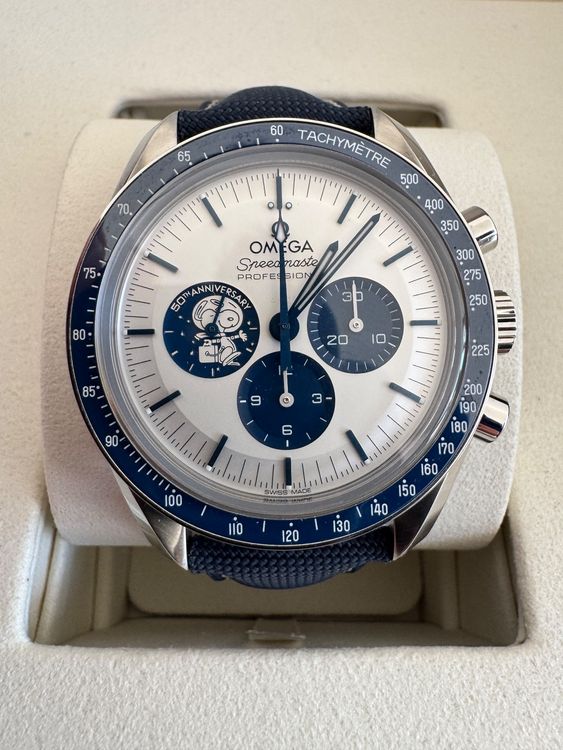 Omega Speedmaster Silver Snoopy Award 50th Anniversary (Neu (gemäss ...