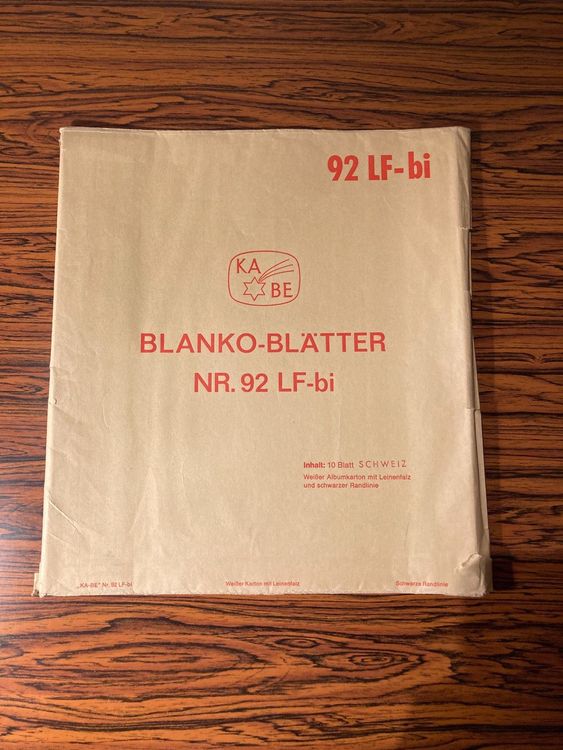 Blanko Blätter Schweiz für KABE Binder (Neu und originalverpackt) in ...