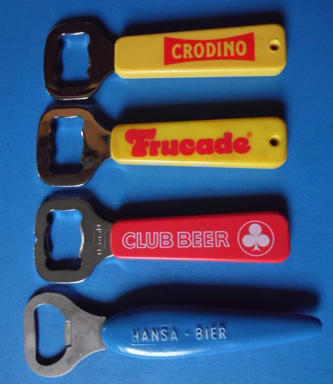 4 Flaschenöffner Hansa-Bier Club-Beer Frucade Crodino (Gebraucht) in ...