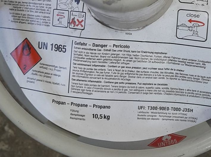 Volle Gas Flasche 10.5kg (Neu und originalverpackt) in Stetten für CHF ...