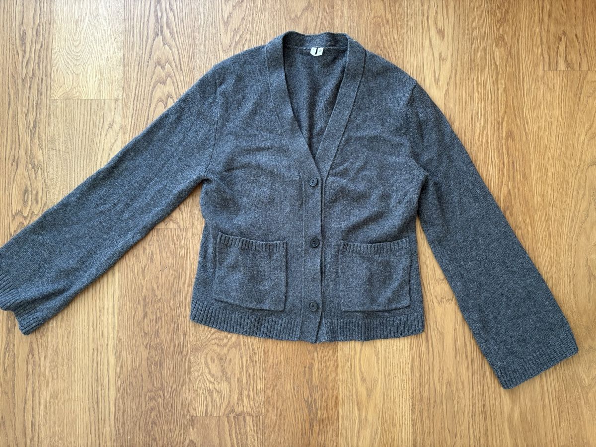Arket Strick-Cardigan in Grau aus Wolle / M (Neu (gemäss Beschreibung ...