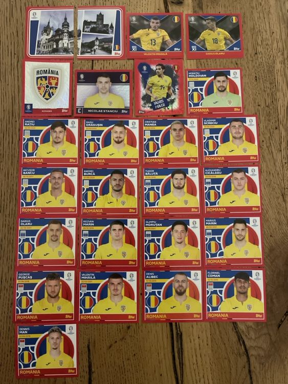 UEFA Euro 2024 Topps Sticker TEAM ROM KOMPLETT ROM P1- ROM21 | Kaufen ...