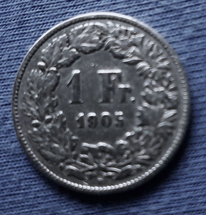 1 Franken 1905 uralte sehr rare Silbermünze ab nur 1 Fr !!! (Gebraucht) in Camignolo für CHF 3 ...