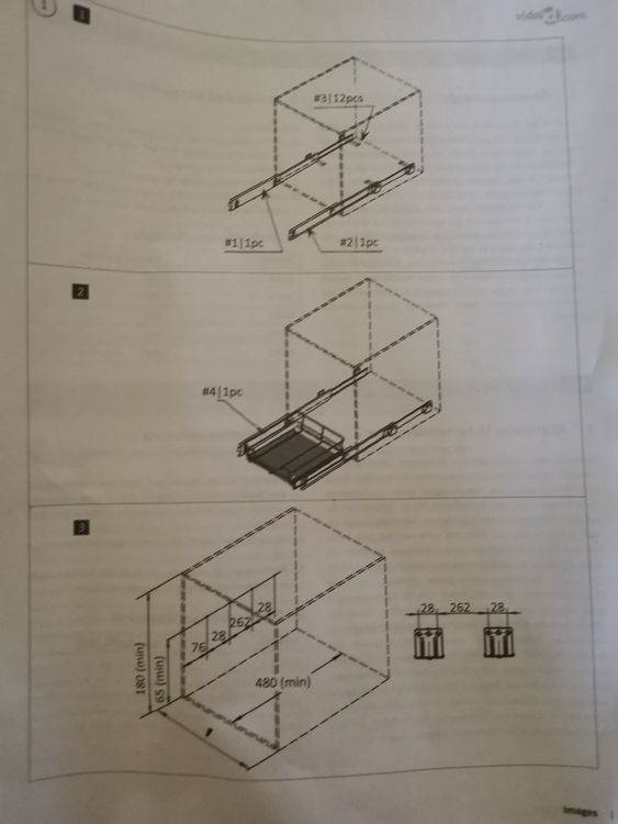 Einbauschublade Korbauszug 2 Stk./ 300 mm (Neu und originalverpackt) in ...