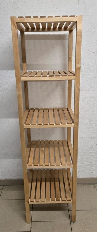 Holzregal Standregal 5 Böden natur hoch schmal | Kaufen auf Ricardo