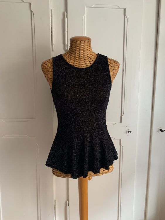 VERO MODA - Glitzer Schösschen-Top schwarz XS (Gebraucht) in Zürich für ...