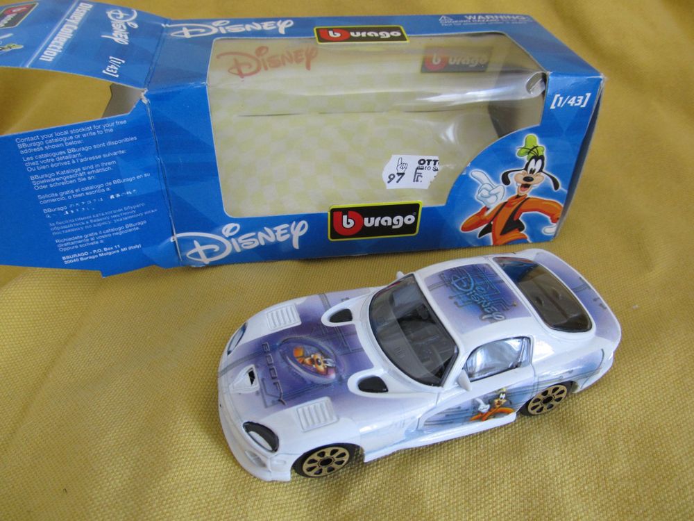 31) Dodge Viper GTS, Burago Disney Collection 1/43 selten (Neu und ...
