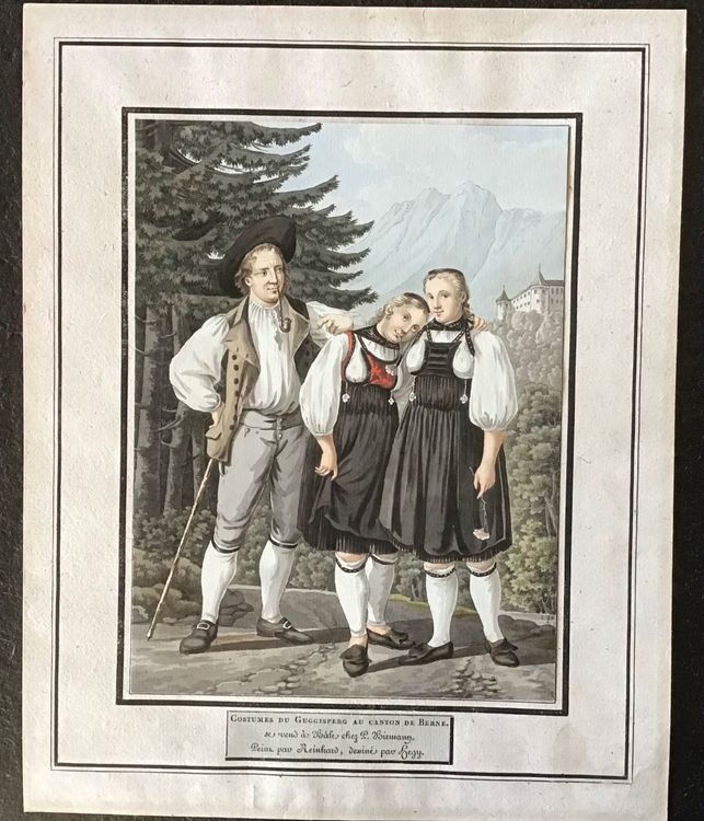 Costumes du Guggisperg Joseph Reinhart Radierung col. 1802 | Kaufen auf ...