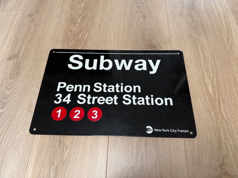 MTA NEW YORK CITY Subway Sign! - Penn Station 34 Street (Gebraucht) in ...