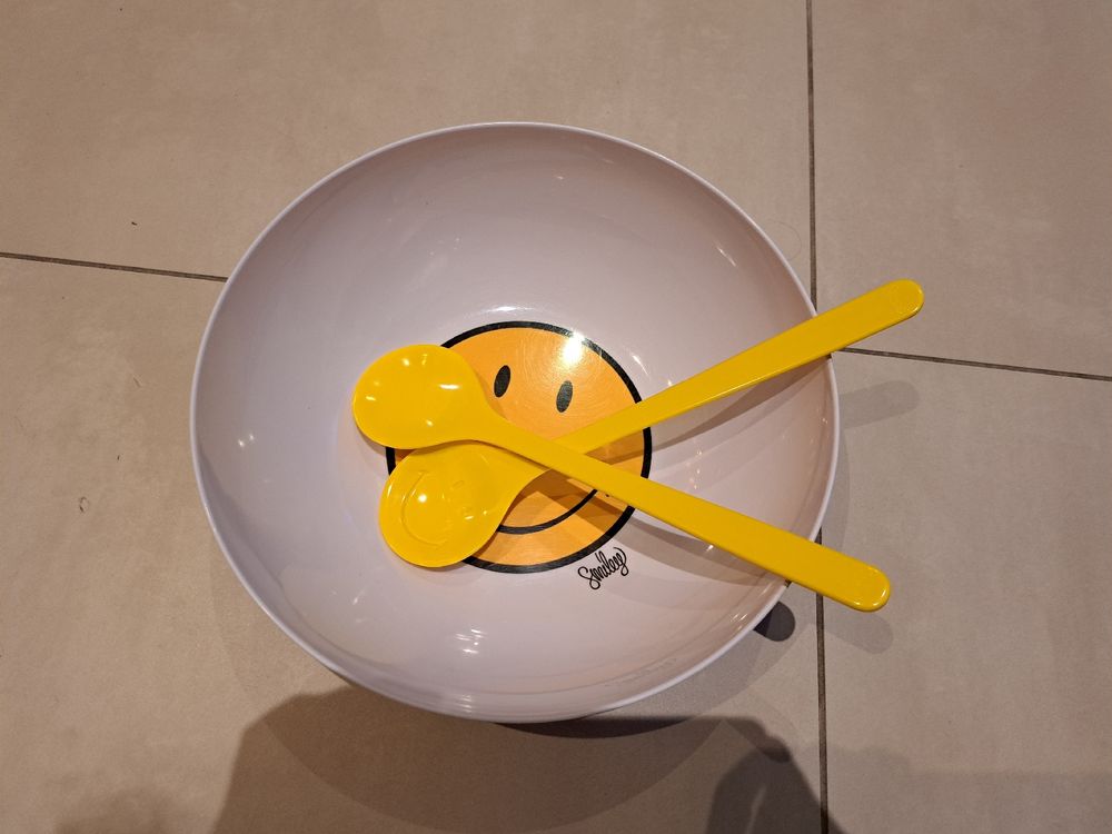 saladier avec couverts smiley | Kaufen auf Ricardo