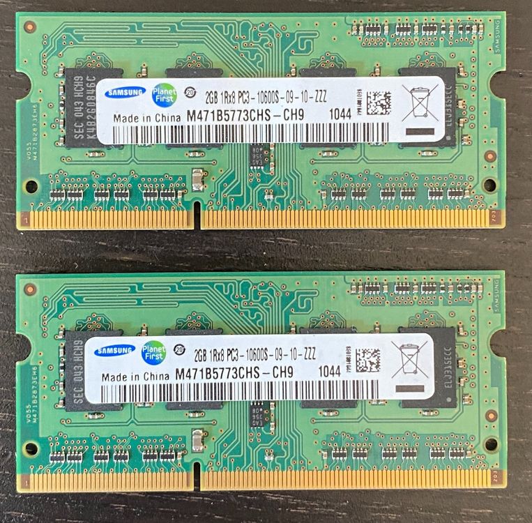 Samsung 4GB (2x2GB) DDR3 RAM, Memory, Arbeitsspeicher | Kaufen auf Ricardo