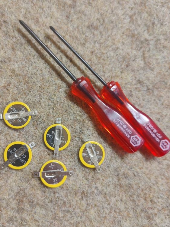 5x CR 1616 Knopfbatterie mit Lötfahnen | Batterie Gameboy (Neu (gemäss ...