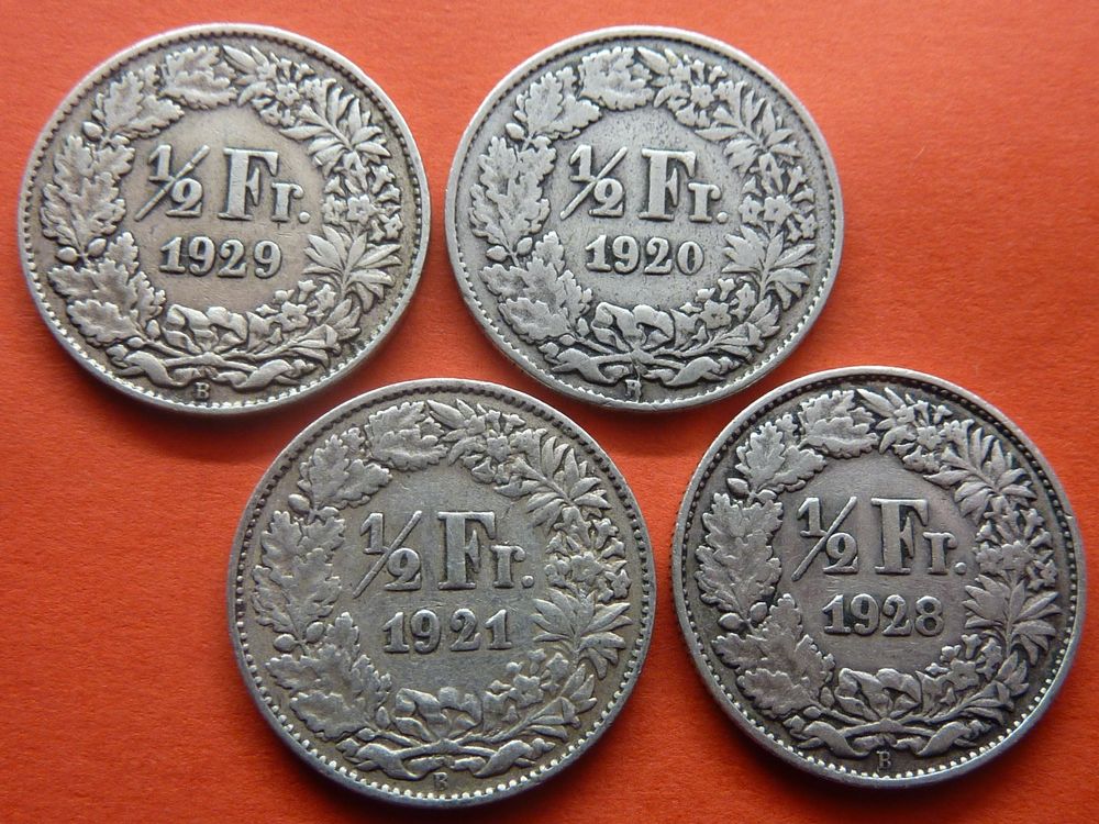 Serie 1/2 Fr. 1920 - 1921 - 1928 - 1929. alle (Gebraucht) in Seon für CHF 7.5 – mit Lieferung ...