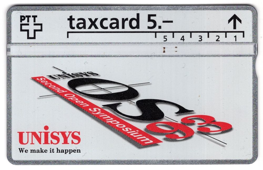UNISYS (Schweiz) AG, OS 1993 - seltene Firmen Taxcard | Kaufen auf Ricardo