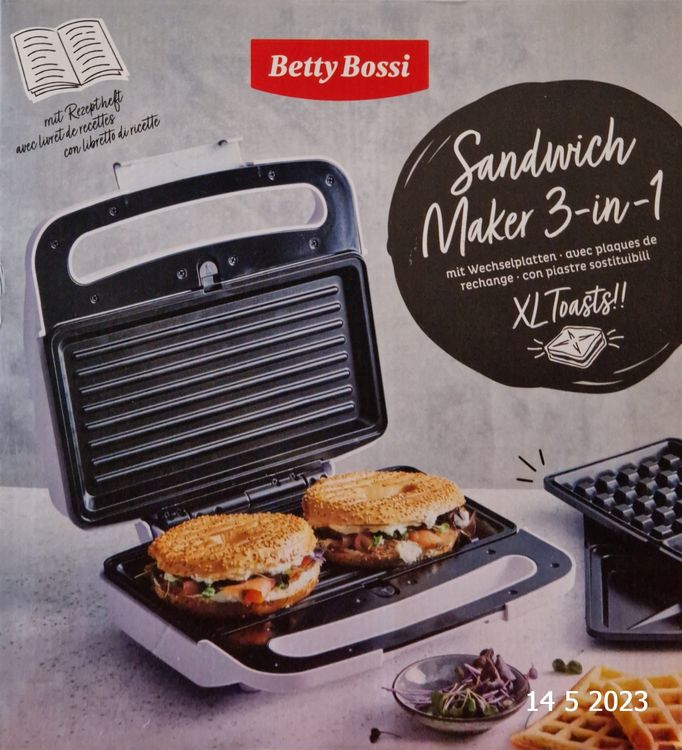 Betty Bossi Sandwich Maker 3 in 1 NEU (Neu und originalverpackt) in für ...