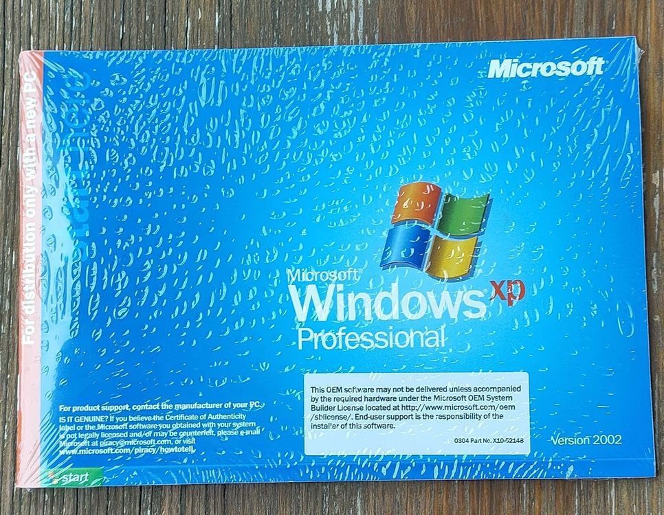 Windows XP Professional SP3 (Neu und originalverpackt) in Trimmis für ...