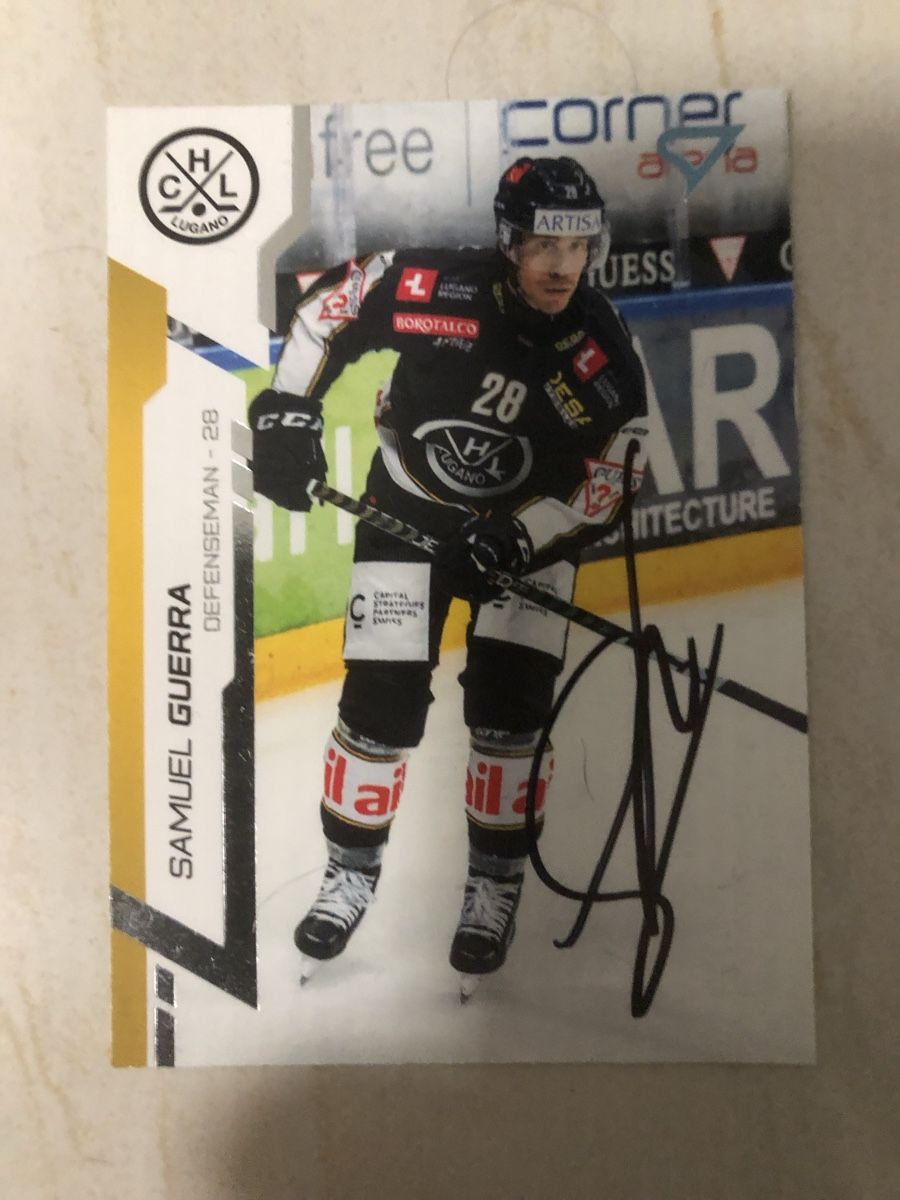 Samuel Guerra Lugano HCD Ambri Hockey Card signiert (Usato) a ...