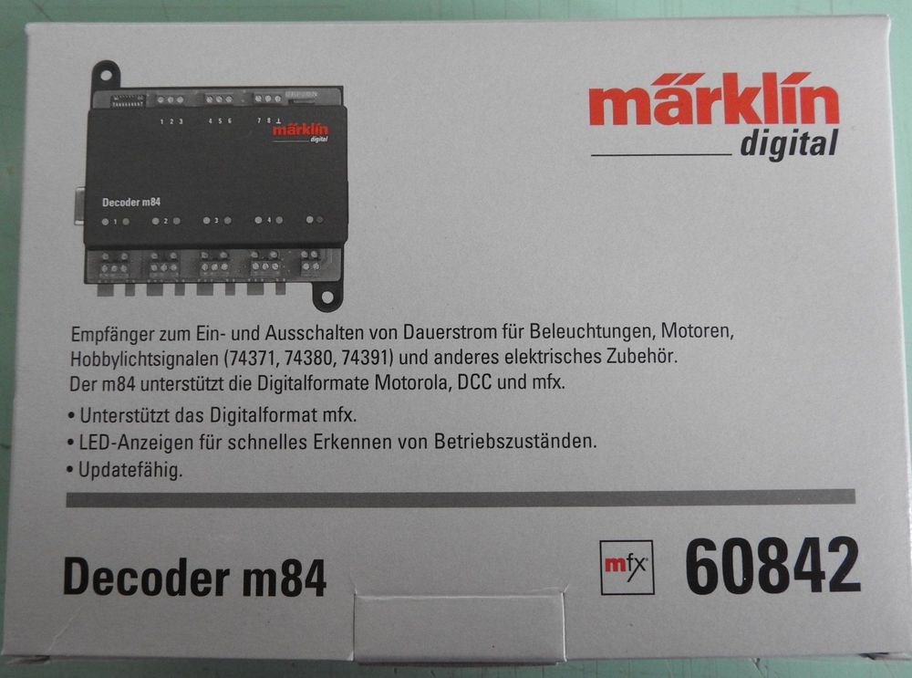 Märklin 60842 Decoder m 84 Neu OVP Mfx fähig (Neu und originalverpackt) in Salez für CHF 64 ...