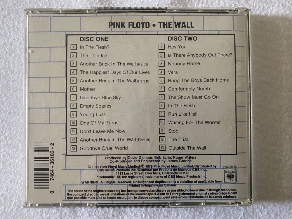 Pink Floyd - The Wall ( 2 CD‘s) (Gebraucht) in Duggingen für CHF 4 – mit Lieferung auf Ricardo ...