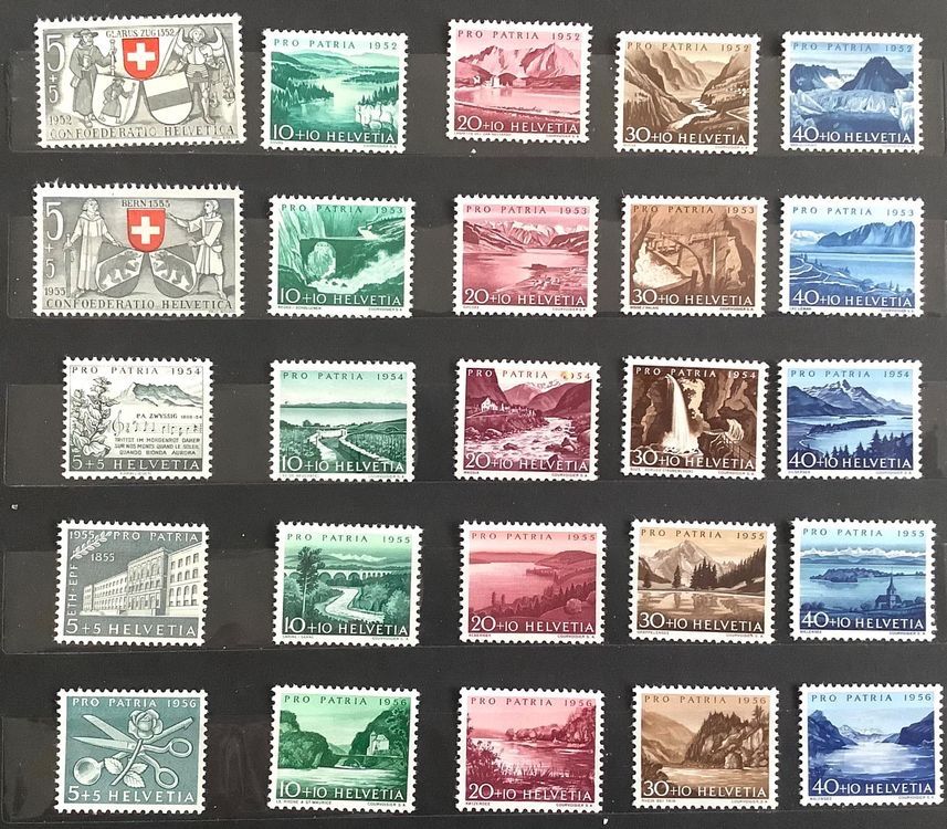 1952-56 Pro Patria Seen und Wasserläufe Sätze ** | Kaufen auf Ricardo
