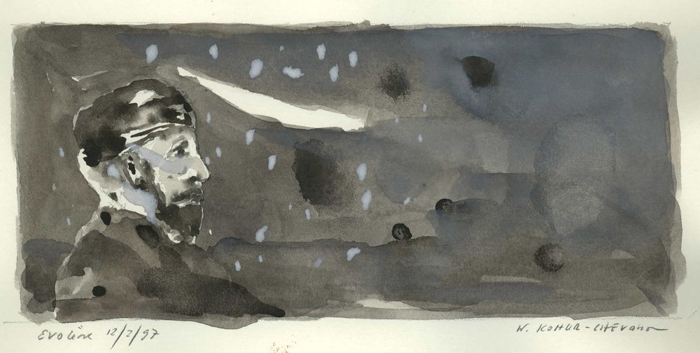 Walter KOHLER CHEVALIER - Selbstportrait mit Hale-Bopp Komet (Gebraucht ...