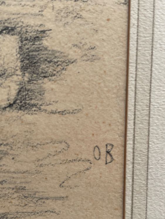 Otto Bachmann 1915 - 1996 Zeichnung Monogrammiert | Kaufen auf Ricardo