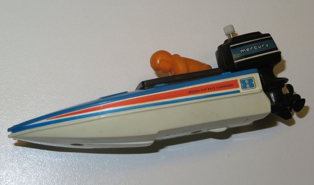 Vintage TOMY 1978 Rennboot / Speedboat mit Federmotor | Kaufen auf Ricardo