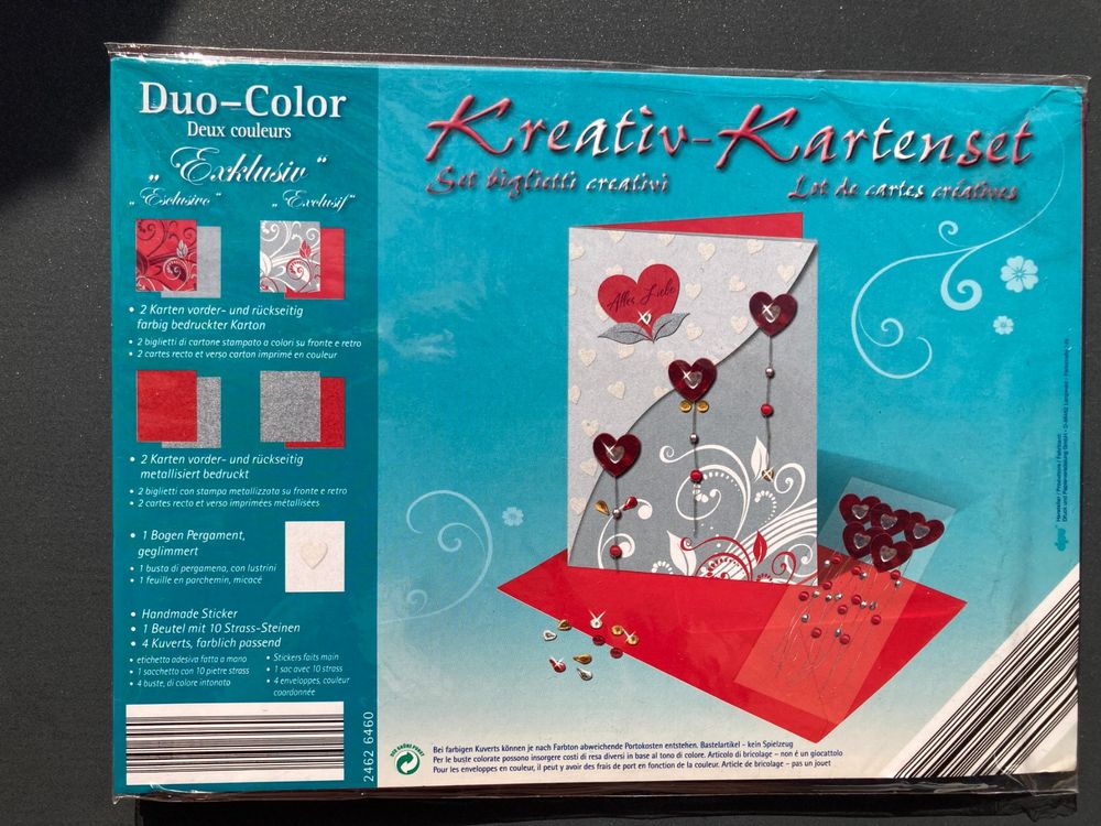 Bastel-Set: Kreativ-Kartenset, Duo-Color, Exklusiv, 4 Karten | Kaufen ...