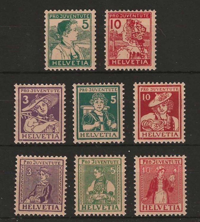 1915 - 1917 : Pro Juventute Nr. J2 - J9 | Kaufen auf Ricardo