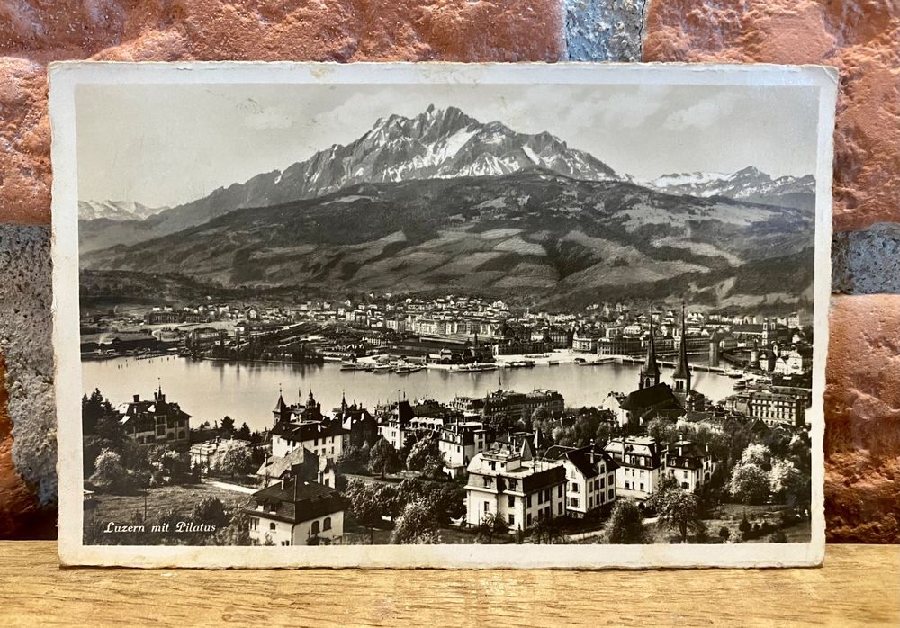 1933 - Alte Foto AK Luzern mit Pilatus (Gebraucht) in Root für CHF 2 – mit Lieferung auf Ricardo ...
