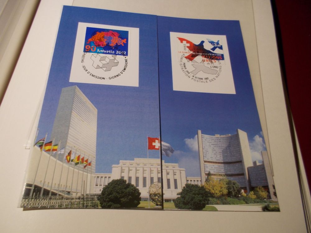 Folder 2002, Beitritt Schweiz zur UNO (Gebraucht) in Niederwil AG für CHF 1 – mit Lieferung auf ...