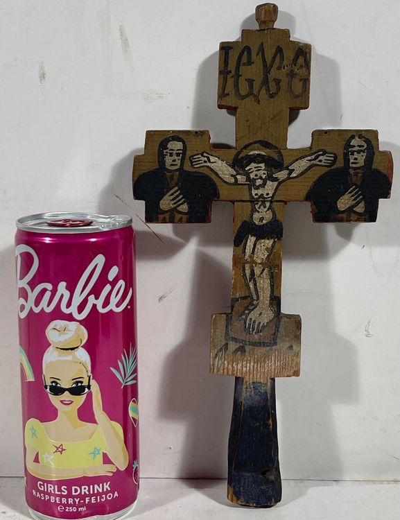 Grosse Antike Heilige Handbemalte Kreuzung aus Holz (Gebraucht) in Root für CHF 19 – mit ...